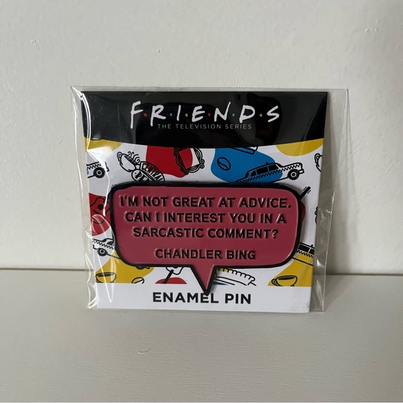 FRIENDS | Other | Nwt Friends Tv Show Enamel Pin Chandler Quote | Poshmark
